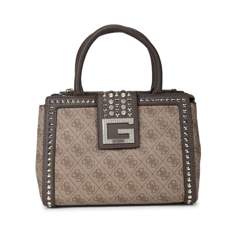Buy Guess LOGO BLING Brown Satchels Online