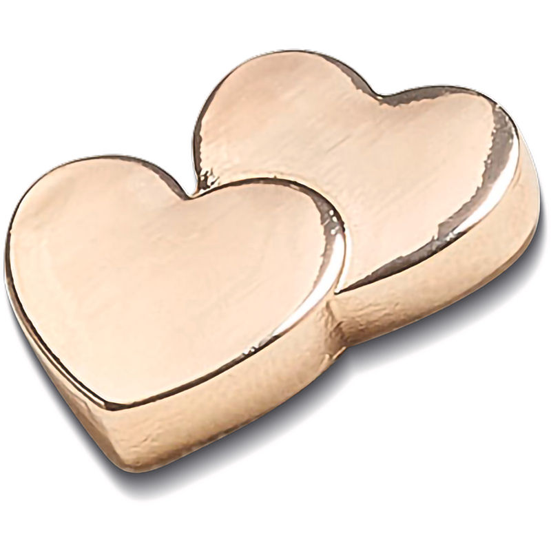 Buy Crocs Gold Double Heart Multi-Color Jibbitz Charm for Clogs Online