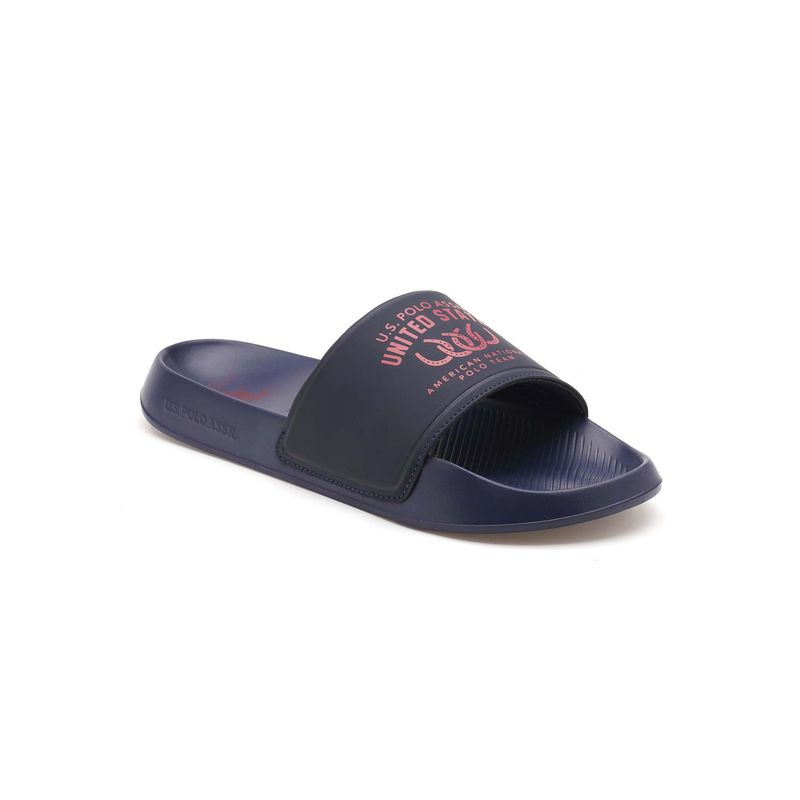 Buy U.S. POLO ASSN. Men Toni Navy Blue Sliders Online