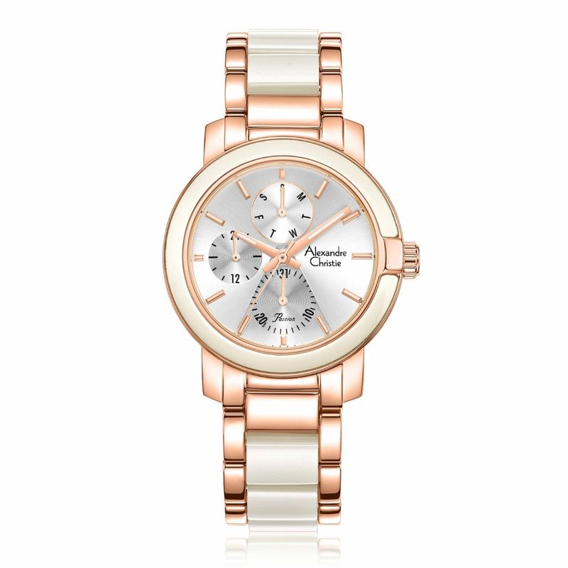 Buy Alexandre Christie AC 2993 BFB Ladies Multi Function Watch - Two Toned Online