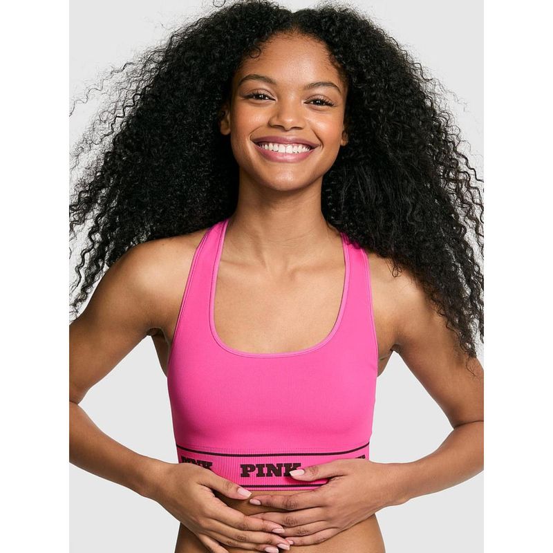 Buy Victoria's Secret PINK Seamless Reversible Sports Bra Pink Online
