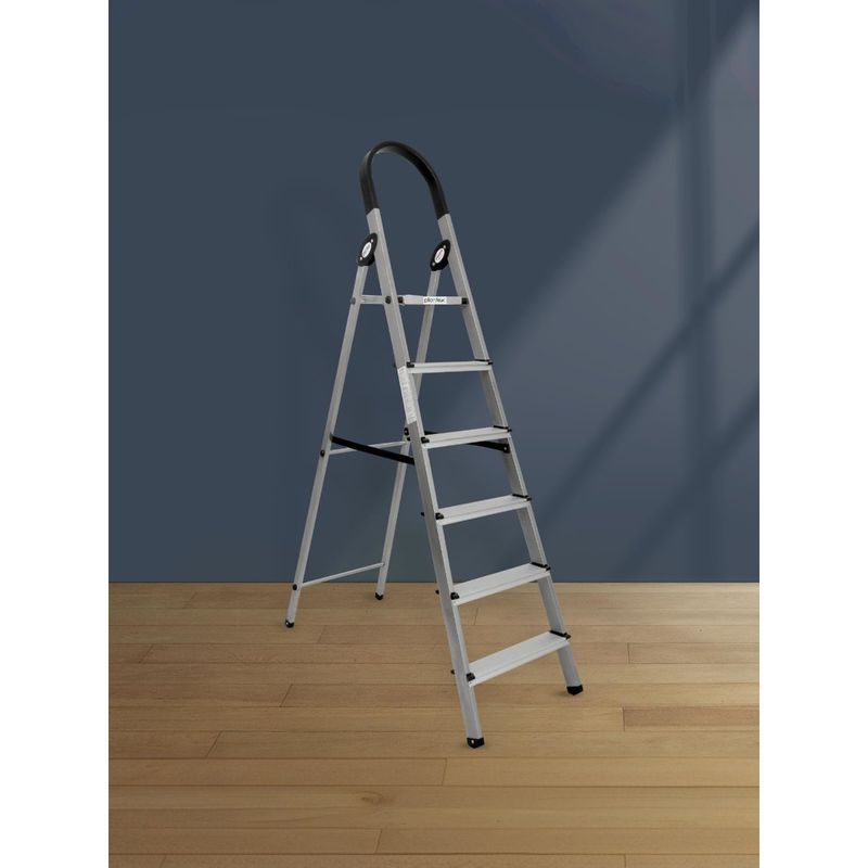 Buy Plantex Wonder Aluminum Step Folding Ladder 6 Step-Advanced Locking ...