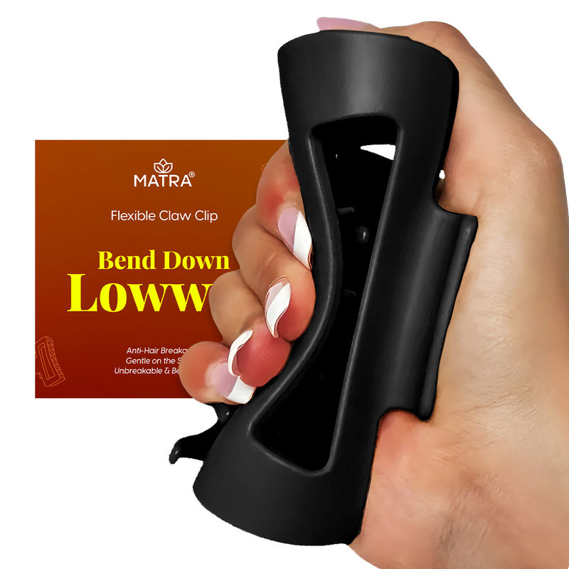 Buy Matra Flexible Claw Clip Unbreakable Hair Clutcher - Soft Silicone ...
