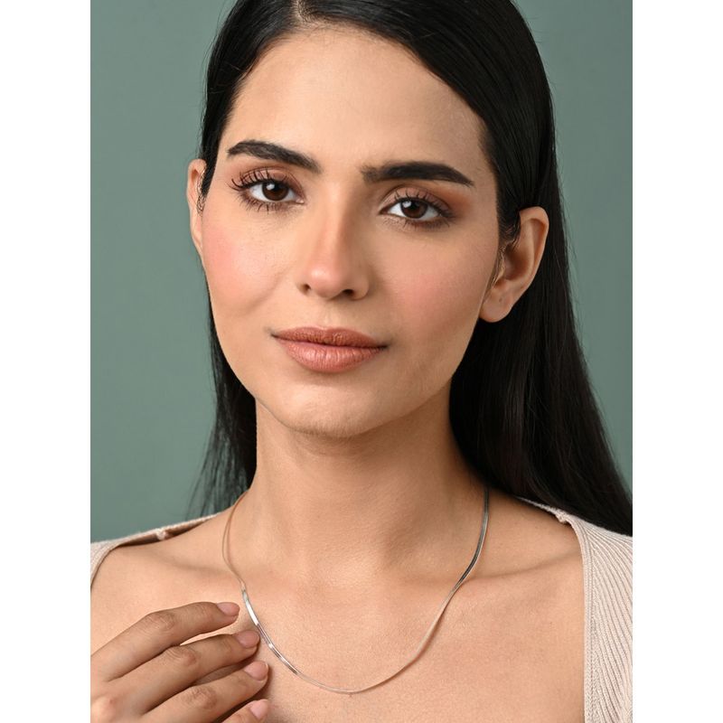 Buy CLARA Women 925 Sterling Silver Hasli Chain Necklace Online