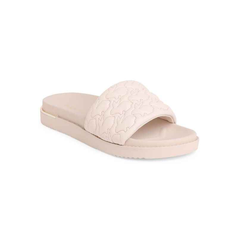 Buy Aldo Hopslide Synthetic Pink Patterned Sliders Online