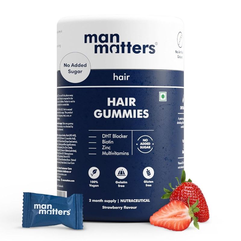 Buy Man Matters Biotin Hair Gummies For Hair Growth With Multivitamin ...