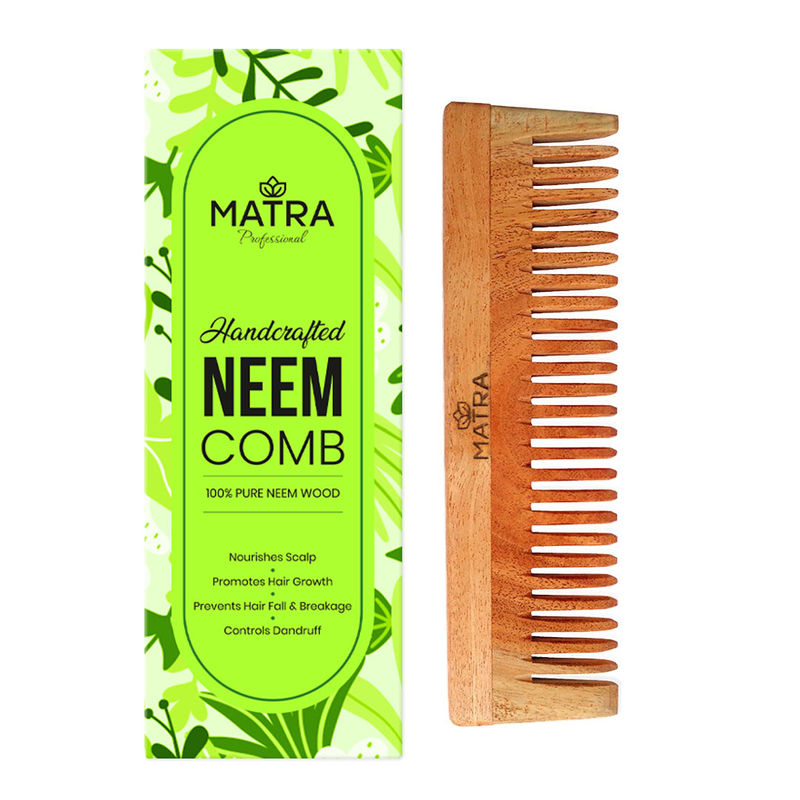 Buy Matra Pure Neem Wood Comb with Wide Tooth for Healthy Hair Online