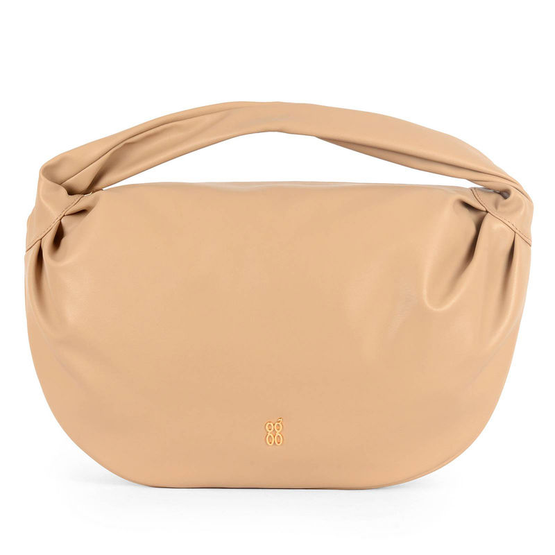 Buy Baggit Women Beige Solid Hand Carry Bag With Zip Closure (S) Online
