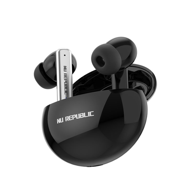 Buy Nu Republic Epic ANC Black Upto 64 hrs Playtime ANC - ENC Quad Mic ...