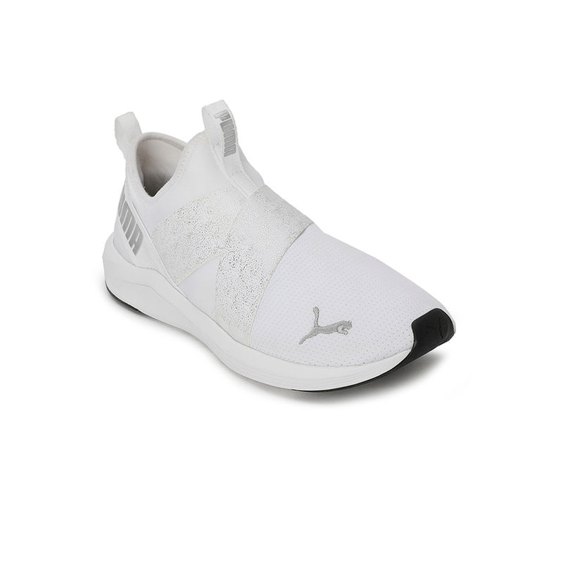Puma Prowl Slip-on Metallic Wn's White Slip On Walking Shoes: Buy Puma ...