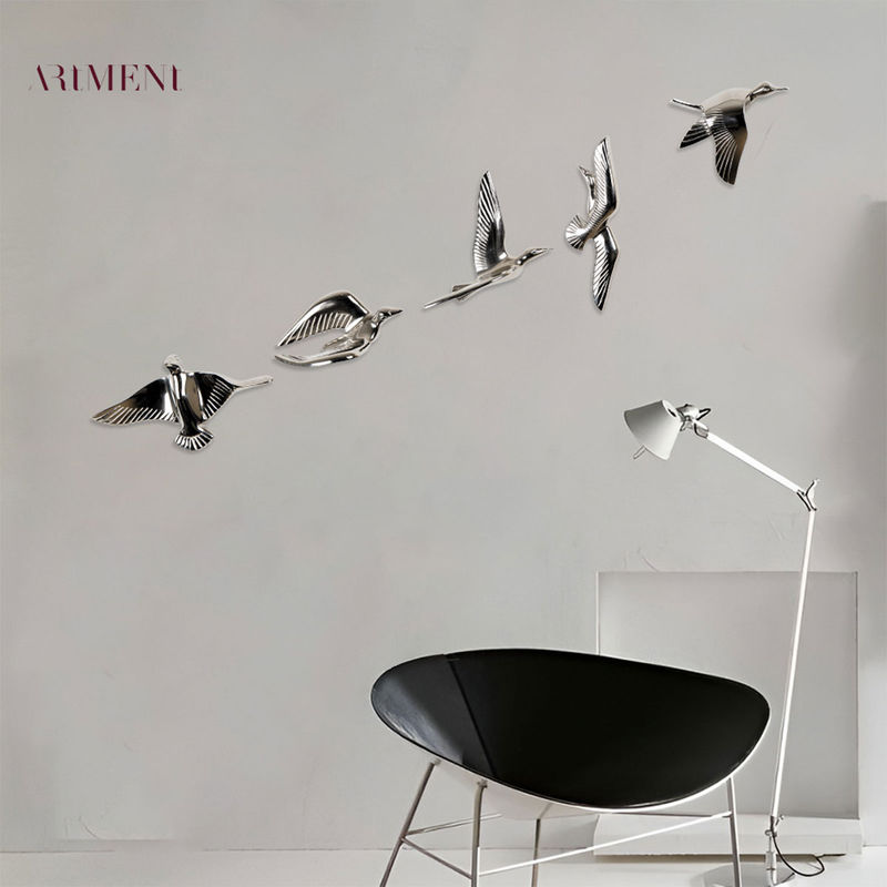 Buy The Artment Minimalist Watch Me Fly Wall Décor Silver Set Of 5 Online