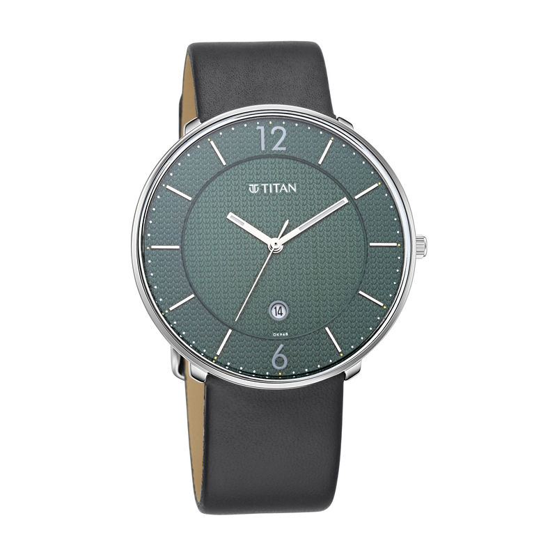 Buy Titan Minimals 1849Sl02 Green Dial Analog Watch For Men Online