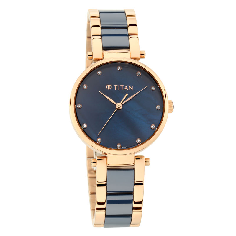 Buy Titan 95061WD05 Blue Dial Analog Watch For Women Online