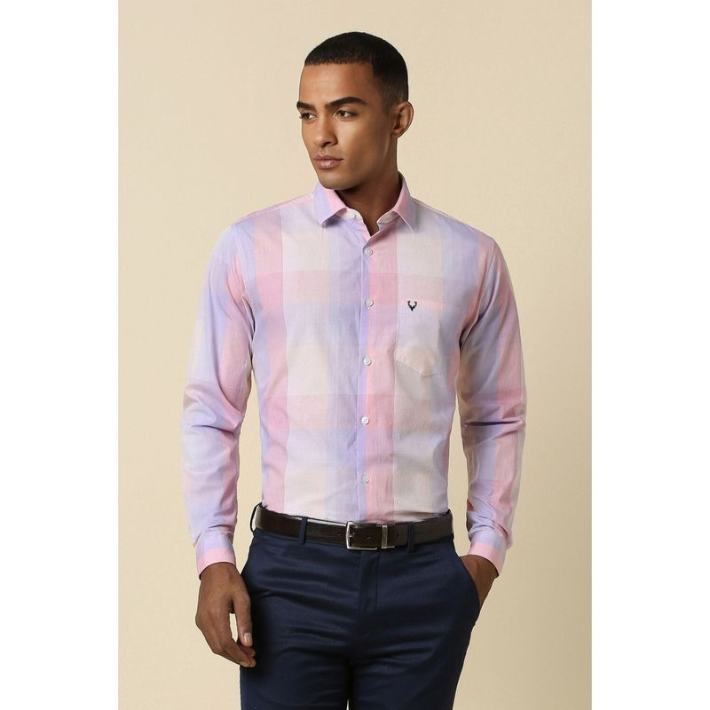 Buy Allen Solly Men Multi Slim Fit Checks Full Sleeves Formal Shirt Online