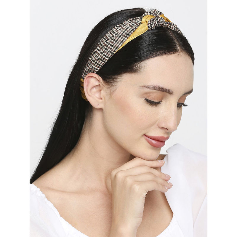 Buy OOMPH Women Black and Yellow Hair Band Online
