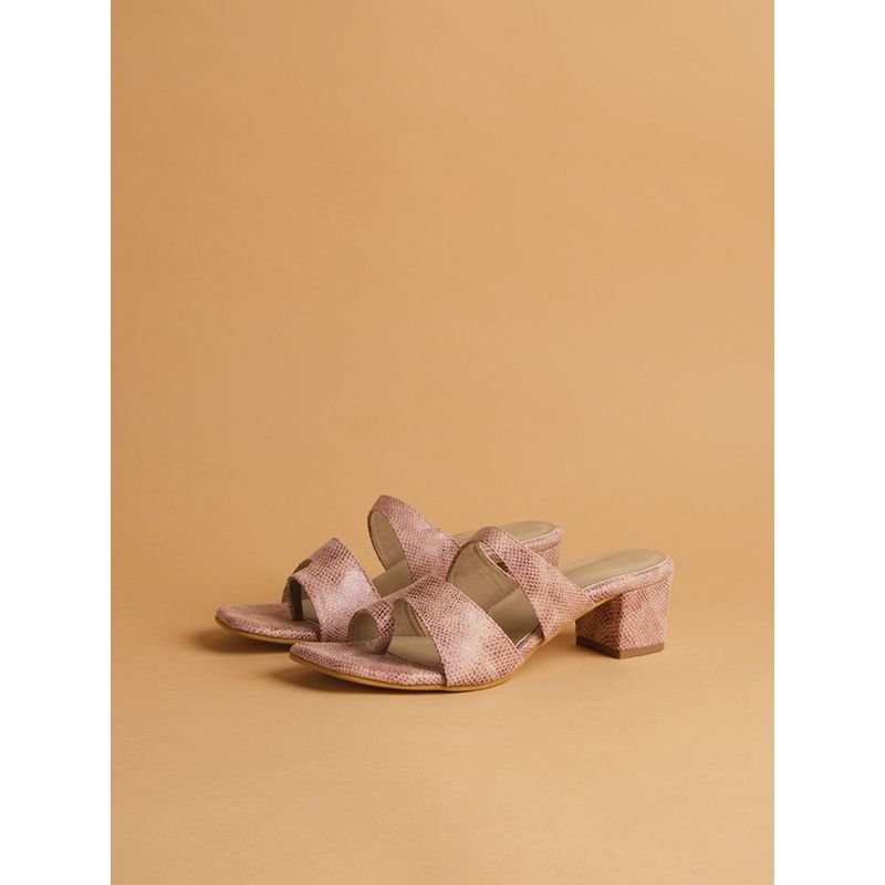 Buy Eridani Animal Printed Pink Ayna Heels Online