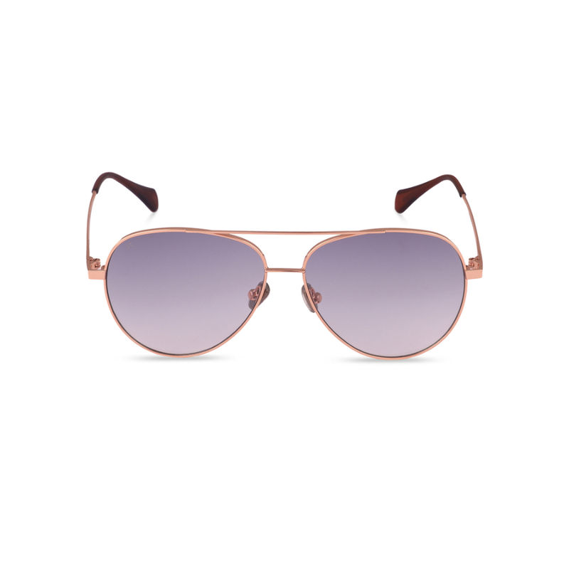 Buy French Connection Grey Lens Aviator Sunglass Full Rim Gold Frame ...