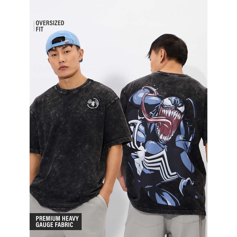 Buy The Souled Store Venom Tattered Men Oversized T-Shirt Online