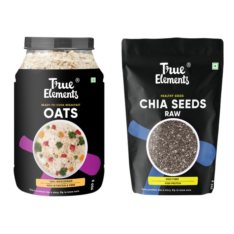 Buy True Elements Instant Oats & Raw Chia Seeds - Helps Boosts Collagen ... Buy True Elements Instant Oats & Raw Chia Seeds - Helps Boosts Collagen ...