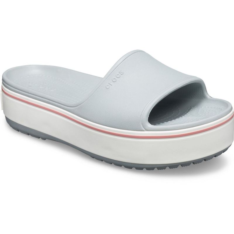 Buy Crocs Grey Brand Logo Solid Slides (M2W4) Online