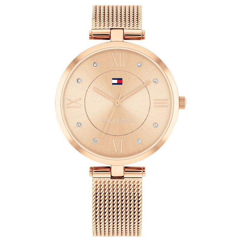 Buy Tommy Hilfiger Rose Gold Strap Round Dial Watch for Women ...
