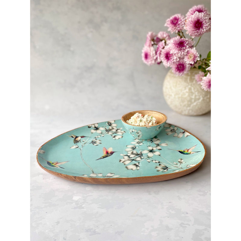 Buy Faaya Gifting Wood Oval Platter Large With Dip Bowl - Alaskan Dream ...