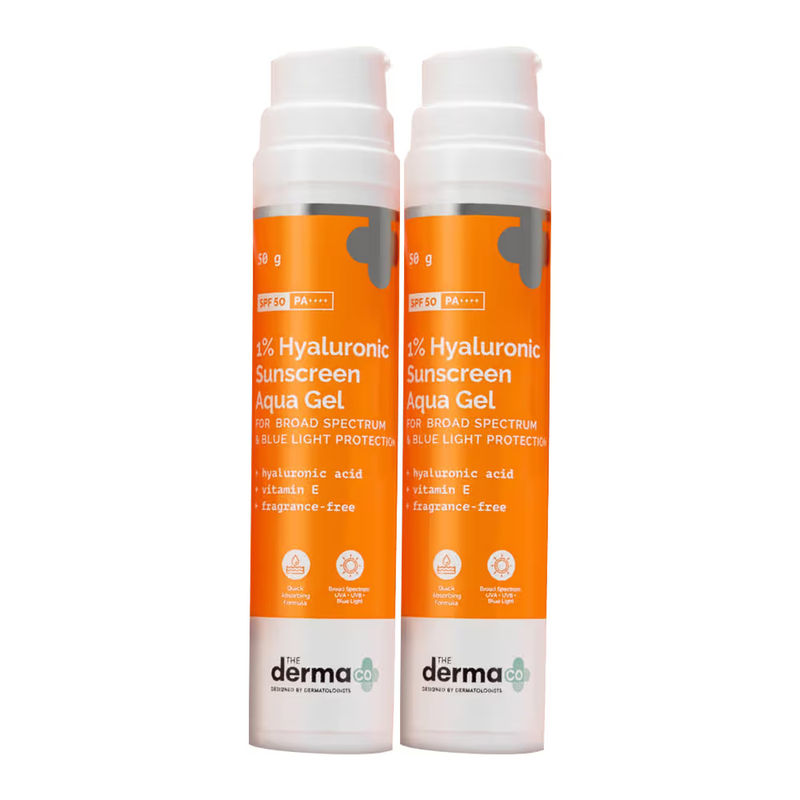 Buy The Derma Co 1% Hyaluronic Sunscreen Aqua Ultra Light Gel (Pack of ...