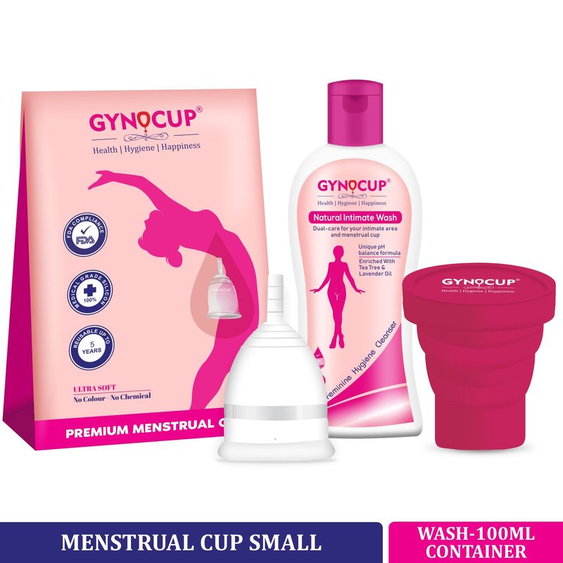 Buy GynoCup Menstrual Cup For Women Transparent,small Size With Wash ...