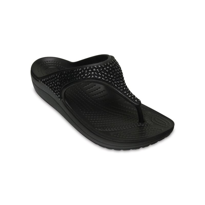Buy Crocs Black Sloane Women Flipflops Online