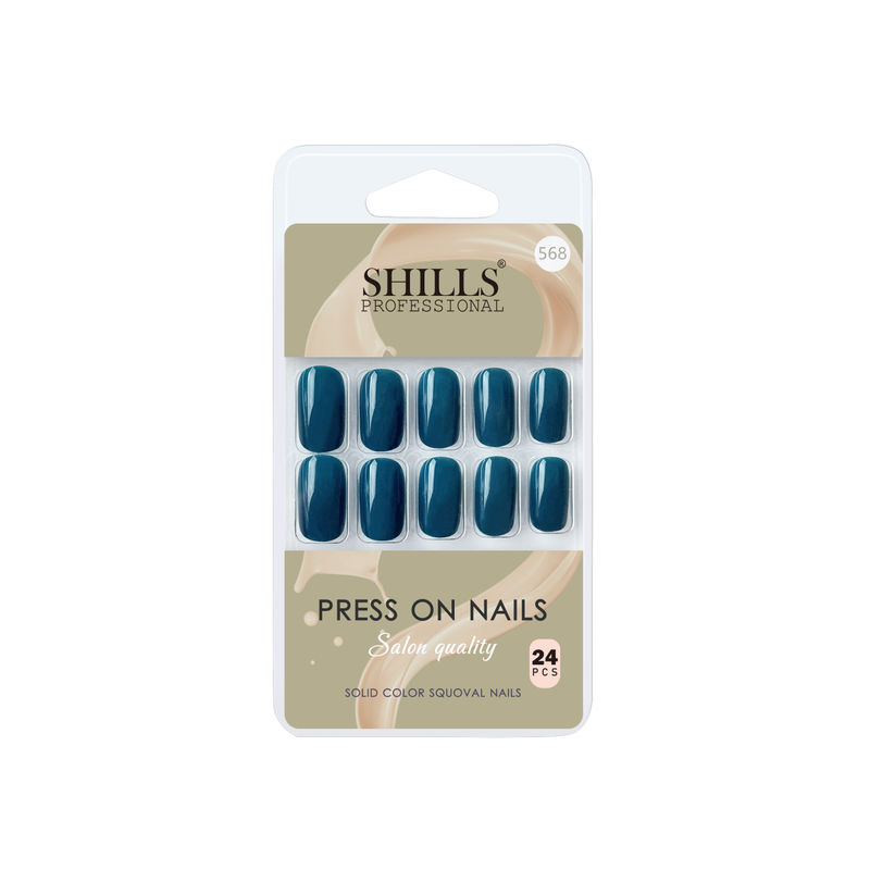 Buy Shills Professional Reusable Square Press On Nails - Turquoise Online