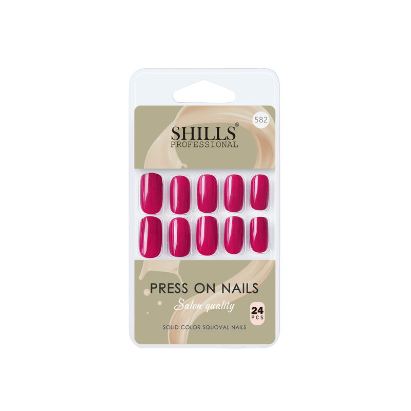 Buy Shills Professional Reusable Square Press On Nails - Pink Online