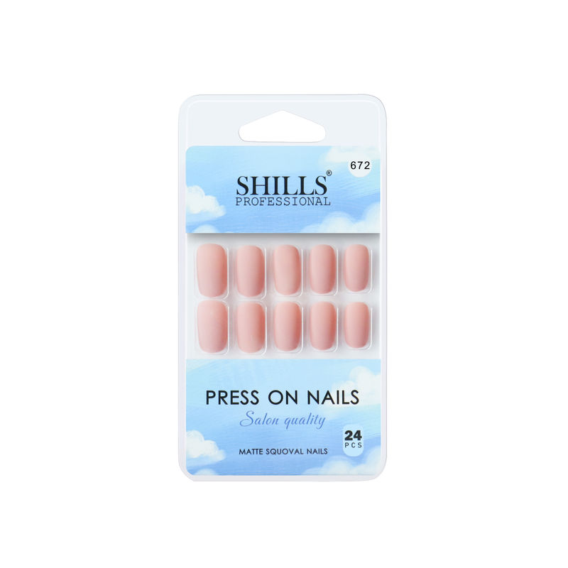 Buy Shills Professional Reusable Square Press On Nails - Peach Online