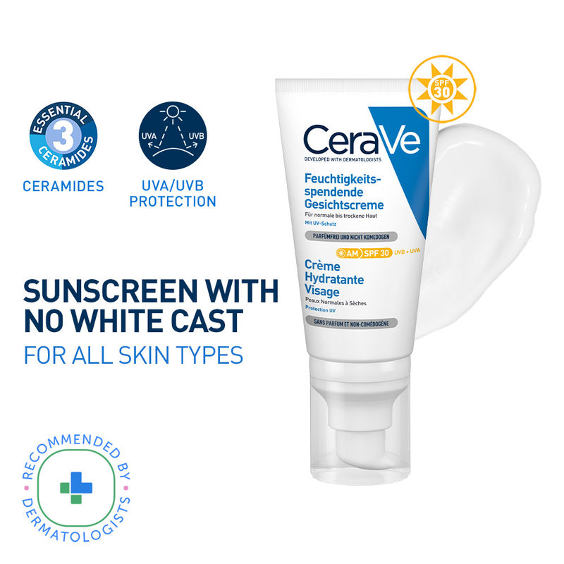 Buy CeraVe AM Facial Moisturizing Lotion With Sunscreen SPF 30 UVB ...