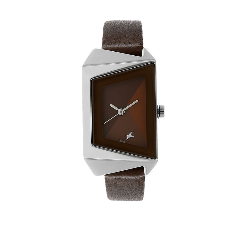 Buy Fastrack Brown Dial Brown Leather Strap Watch Online