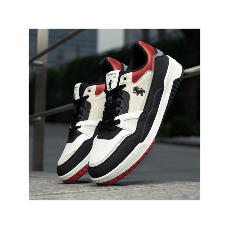 Buy Red Tape Mens Colorblock Black Red Sneaker Online