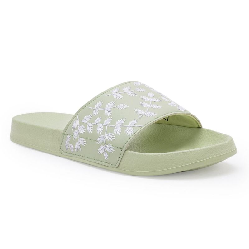 Buy Red Tape Women's Printed Green Sliders Online