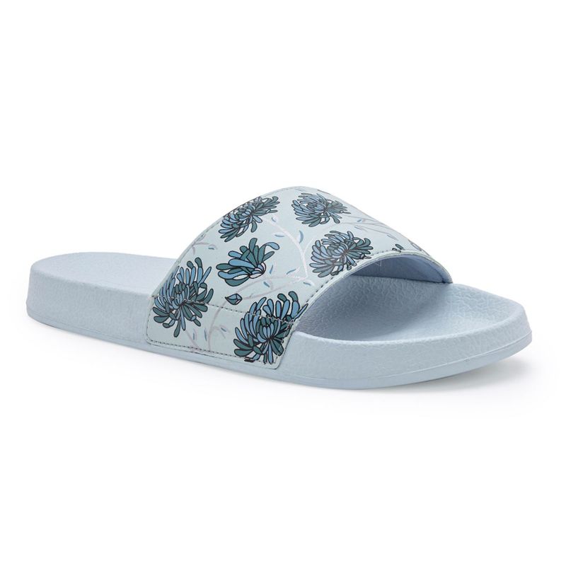 Buy Red Tape Women's Printed Blue Sliders Online