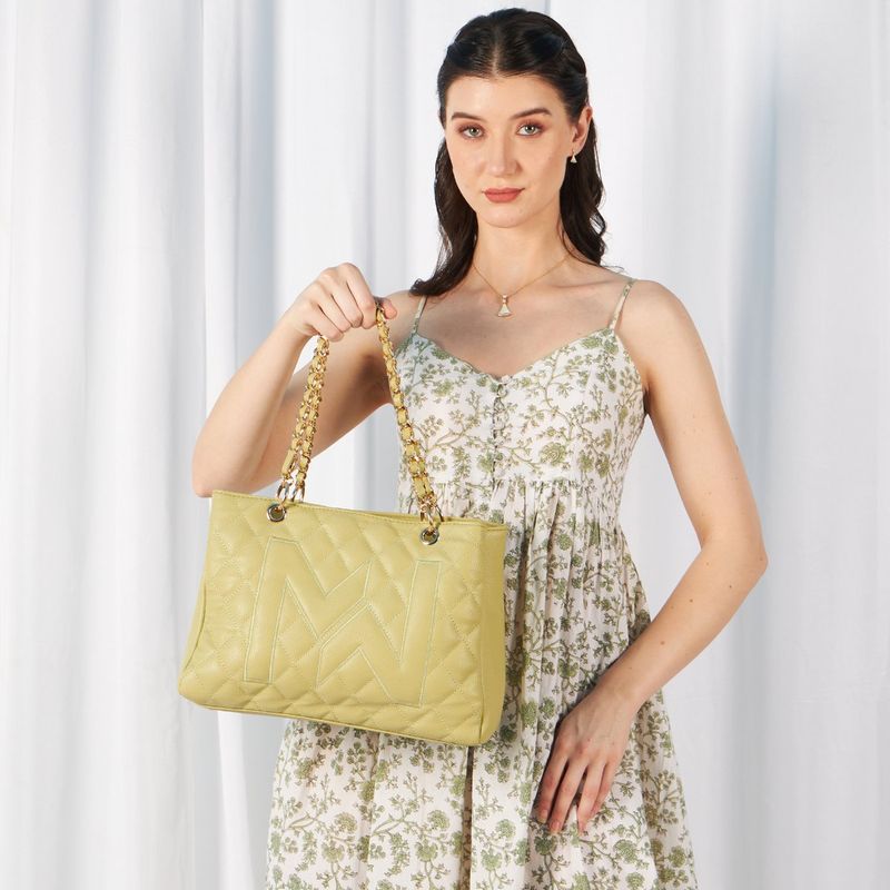 Buy MINI WESST Signature Light Green Handbag Online
