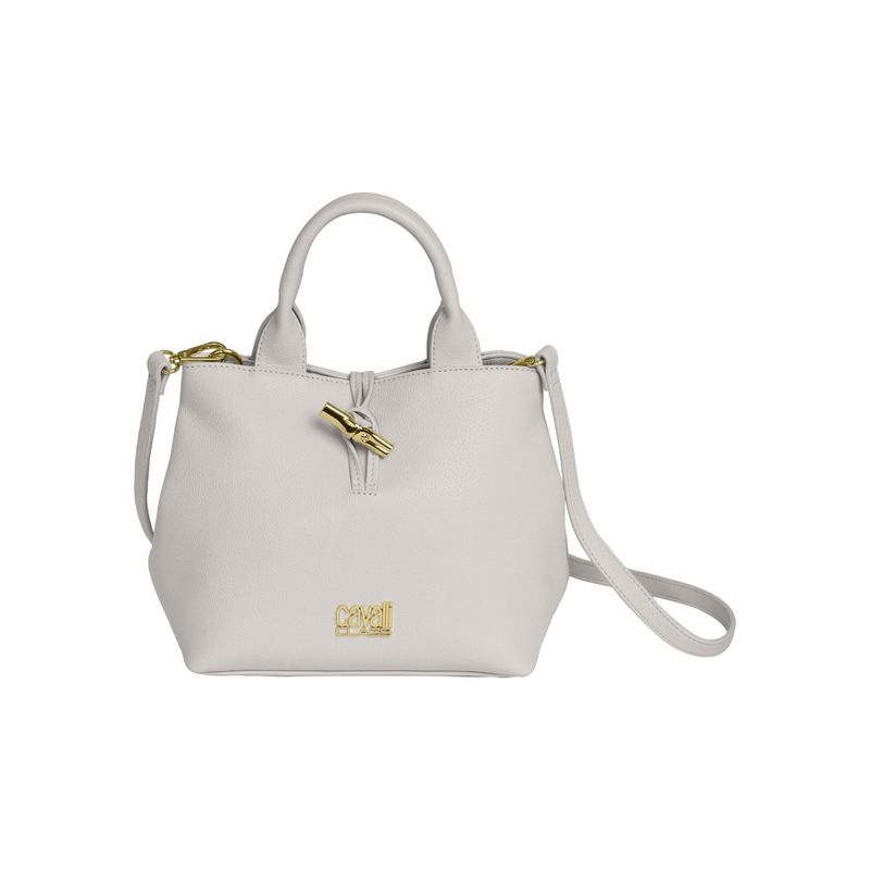 Buy Cavalli Class Grey Synthetic Mara Satchel Bag with Detachable Strap ...