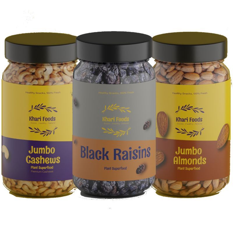 Buy Khari Foods Almonds, Cashews, Raisins (pack Of 3) Online