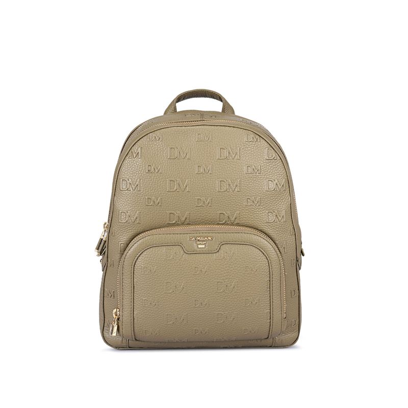 Buy Da Milano Genuine Leather Taupe Ladies Backpack Online