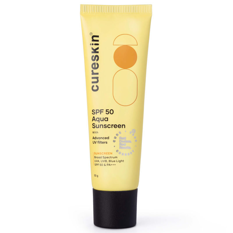 Buy Cureskin SPF 50 Aqua Sunscreen with Advanced UV Filters, SPF 50 ...