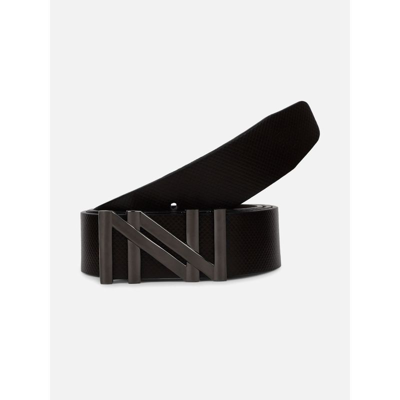 Buy Carlton London Men Black Sami Formal Leather Belt Online