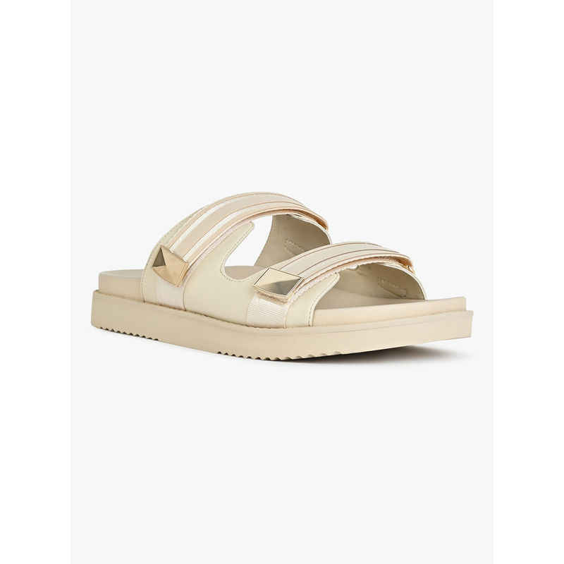 Buy Aldo Cream Strappy Sliders Online