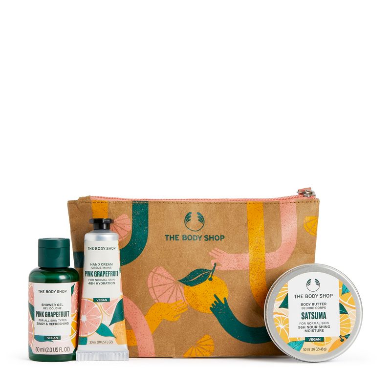 Buy The Body Shop Pink Grapefruit Shower Gel, Hand Cream And Satsuma Body Butter Gift Set Online