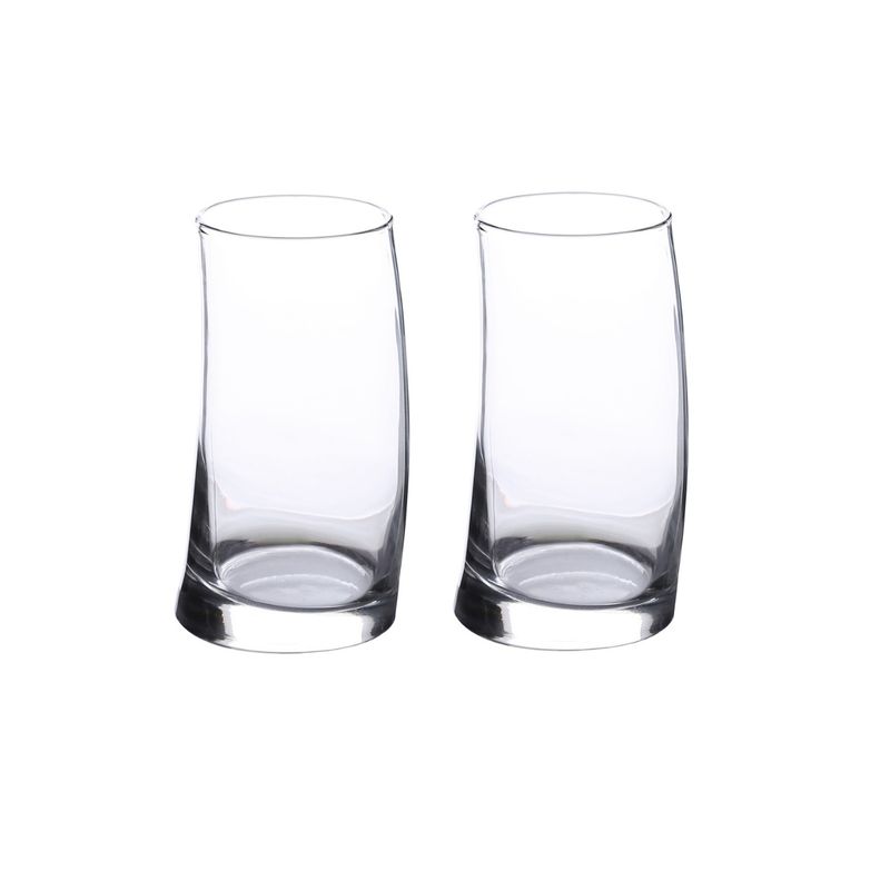 Buy Smartserve Surf Tall Beer Glass-Transparent - 385 ml (Set of 2) Online