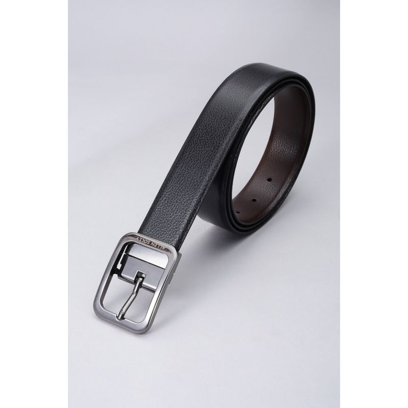 Buy Allen Solly Men Black Textured Casual Belt Online