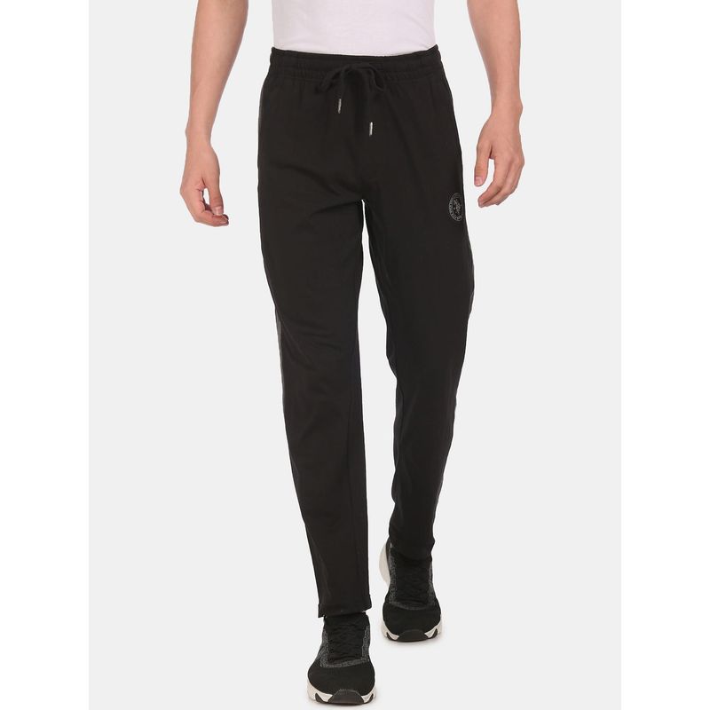 Buy U.S. POLO ASSN. Men Black I669 Comfort Fit Solid Cotton Polyester ...