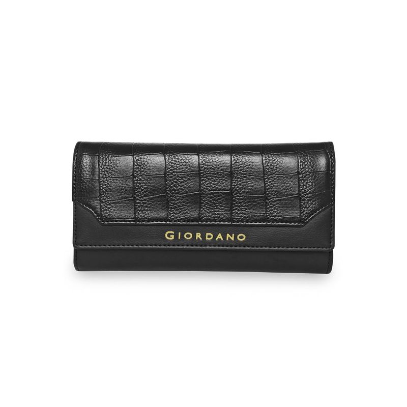 Buy Giordano Women's Black PU Casual Wallet (L) Online
