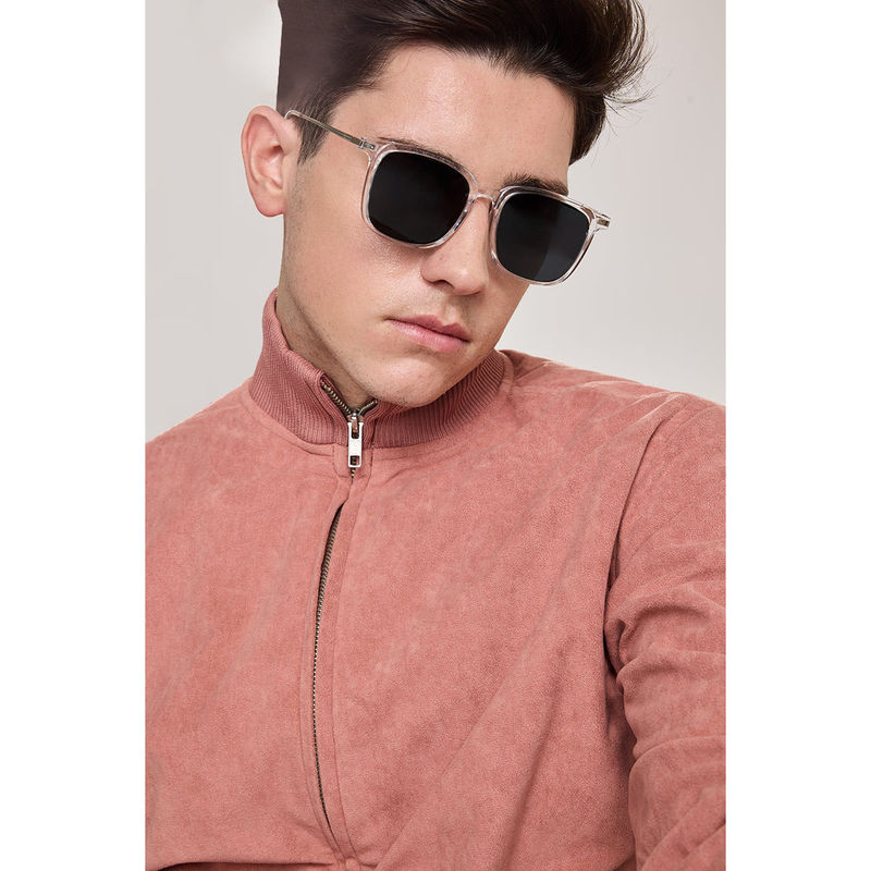 Buy Snitch Sleek Square Silver Sunglasses (SN0102) Online